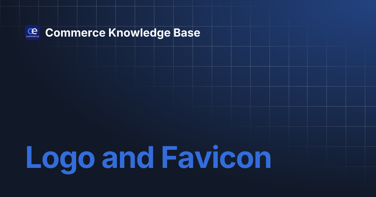 Logo and Favicon | Commerce Knowledge Base